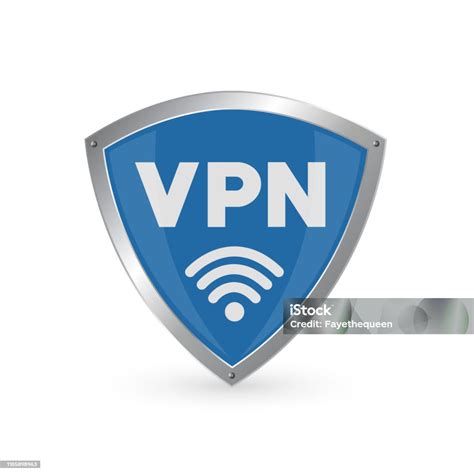 Bouclier Avec Vpn Et Icône Internet Sans Fil Wifi Isolé Sur Fond Blanc