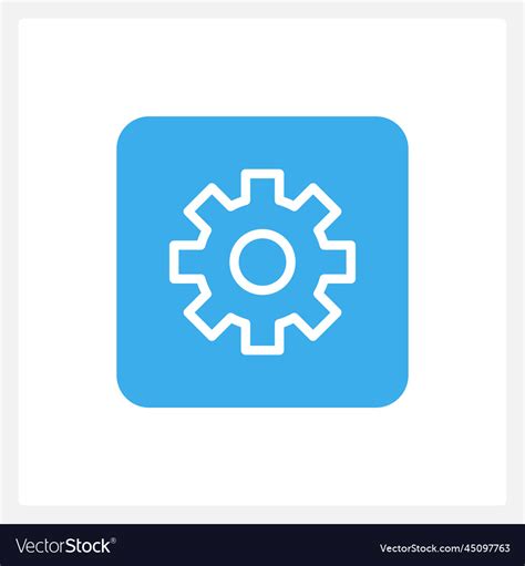 Active Settings Button Ui Element Template Vector Image