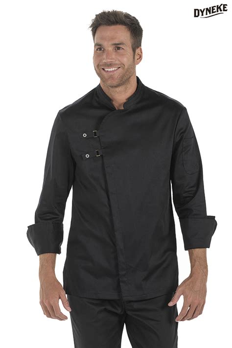 Chaqueta De Cocinero Negra Vestuario Para El Sector De La Hosteleria