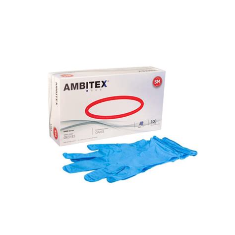 Non Sterile Powder Free Blue Nitrile Exam Gloves Small 100