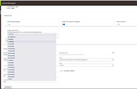 How To Set Virtual Switch Auto Off To More Than 5 Seconds Get Help Hubitat