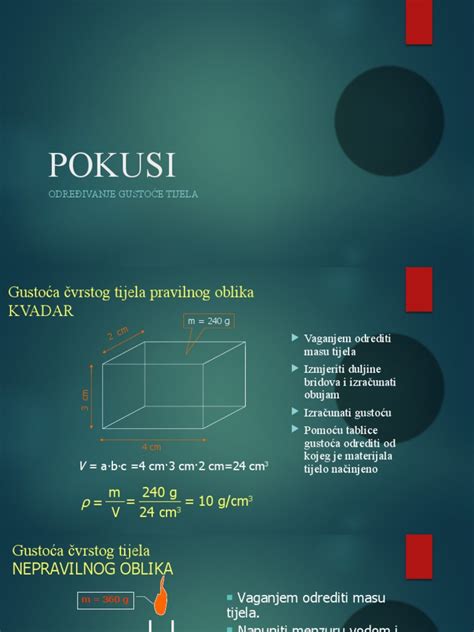 Gustoća Pokusi Pdf