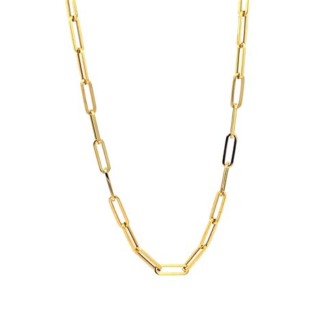 Howard 18k Yellow Gold 16 Paperclip Necklace
