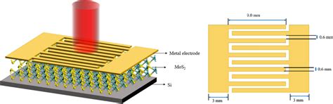 Schematic Of 2d Mos2si Based Msm Photodetector Structure And Ide