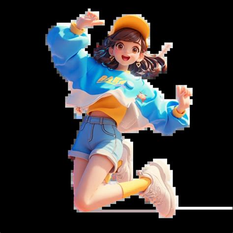 潮国创意 创意奔跑跳跃活力女孩欢呼雀跃学生卡通大学生3d人物素材编号t17254683图片 D 素材 人物图片素材 花瓣网