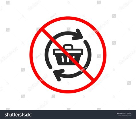 No Stop Update Shopping Cart Icon Stock Vector Royalty Free Shutterstock