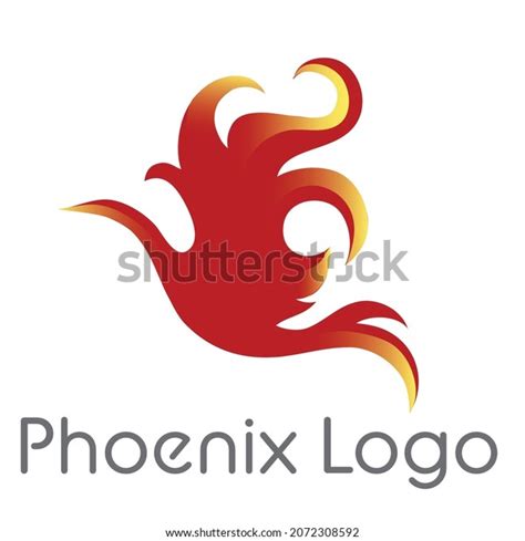 플라잉 피닉스 파이어 버드 로고 디자인 스톡 벡터로열티 프리 2072308592 Shutterstock
