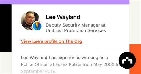 Lee Wayland Deputy Security Manager At Unitrust Protection Services