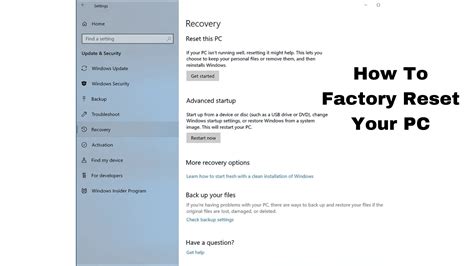 How To Factory Reset Your PC Tech Reath