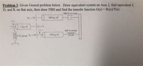 solved 300 n·m sad problem 3 given geared problem below
