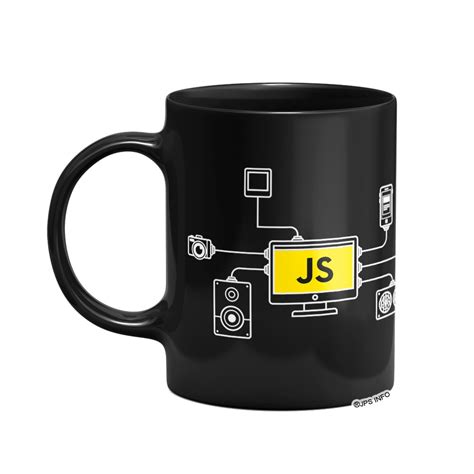 Caneca Dev Js Javascript Preta Fun Geek Store