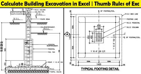 How To Calculate Building Excavation In Excel Excavation As Per IS Code