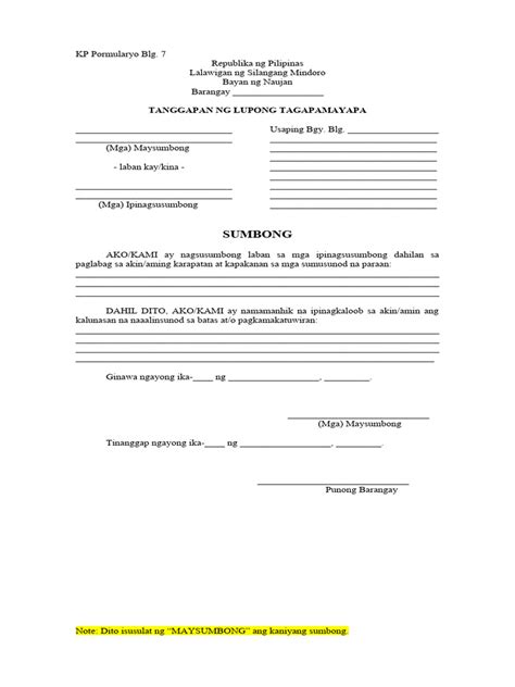 2 Kp Forms Tagalog Impt Naujan Finl Pdf