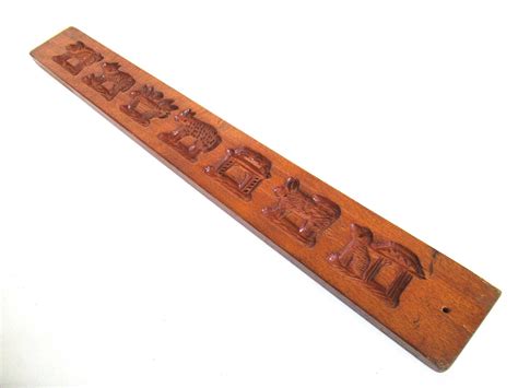 Wooden Cookie Mold Dutch Folk Art Cookie Mold Speculaas Plank Spring
