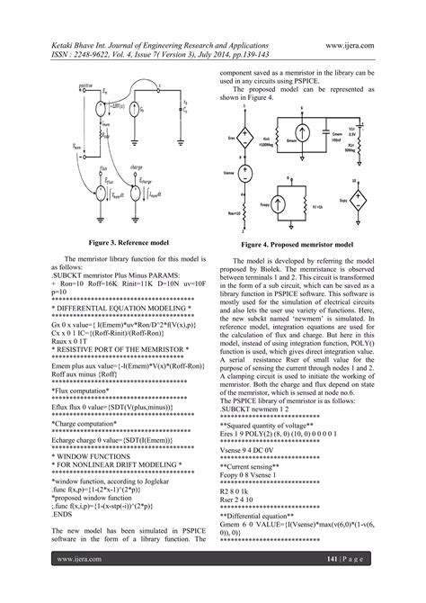 Memristor Modeling Using Pspice Pdf