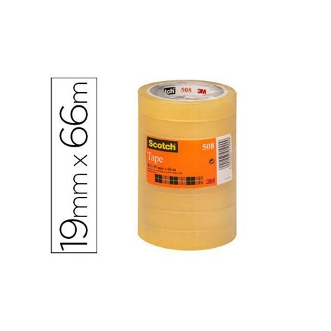 CINTA ADHESIVA SCOTCH 508 TRANSPARENTE 19MMX66 MT