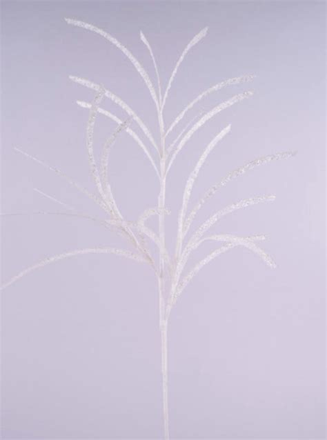 31 Glitteredpaper Grass Spray White Etsy
