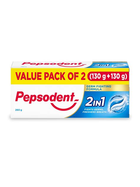 Buy Pepsodent Set Of 2 2 In 1 Toothpaste With Germ Fighting Formula 130