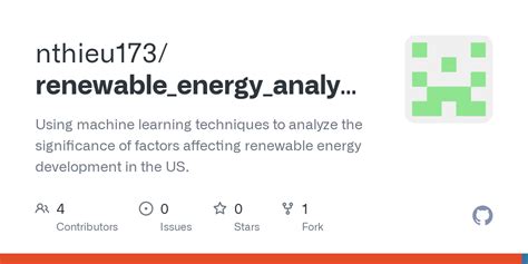 Github Nthieu173renewableenergyanalysis Using Machine Learning