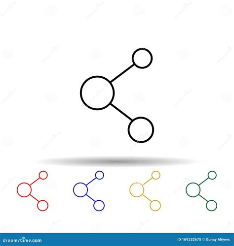 Cirkelvormig Pictogram Voor Communicatie Met Meerdere Kleuren