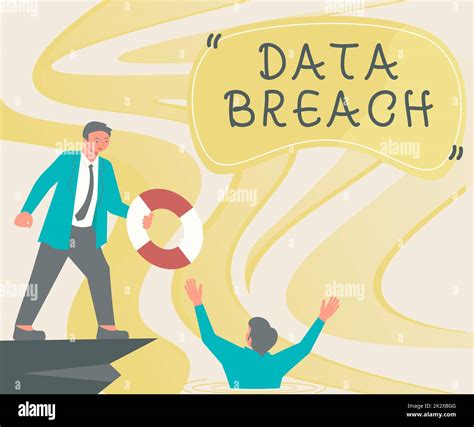 Text Sign Showing Data Breach Concept Meaning Security Incident Where Sensitive Protected
