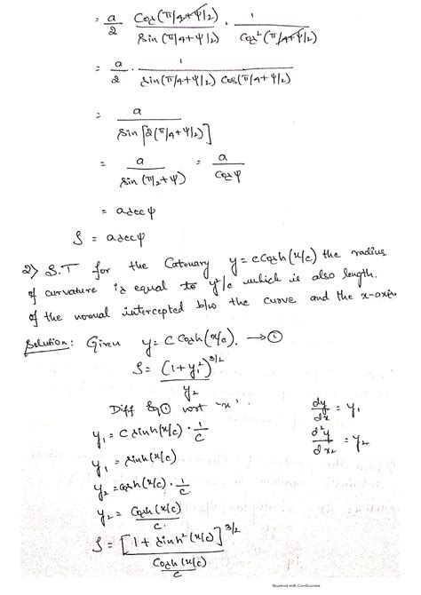SOLUTION Radius Of Curvature In Cartesian Form Studypool