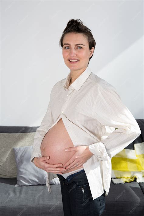 Premium Photo A Lovely And Nice Belly Of A Pregnant Woman