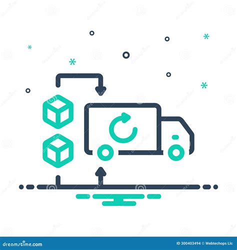 Mix Icon For Reverse Logistics Reverse And Shipping Stock Vector Illustration Of Shape
