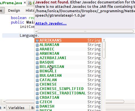 Java Getting The Languages From Language Class Stack Overflow