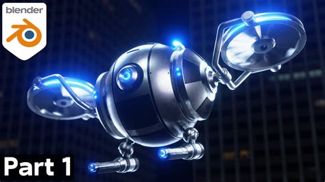 Sci Fi Security Drone Part 1 Blender Tutorial Youtube