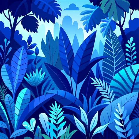 фоновые тропические растения Премиум векторы