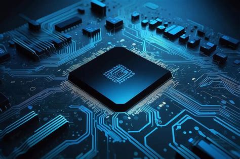 Premium Photo Binary Circuit Board Future Technology Blue Cyber