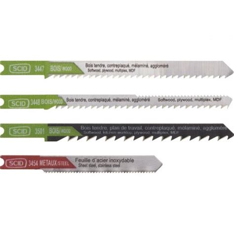 Assortiment lame scie sauteuse bois métal mm accroche en U cou