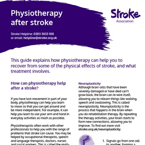 Physiotherapy After Stroke Stroke Association Shop