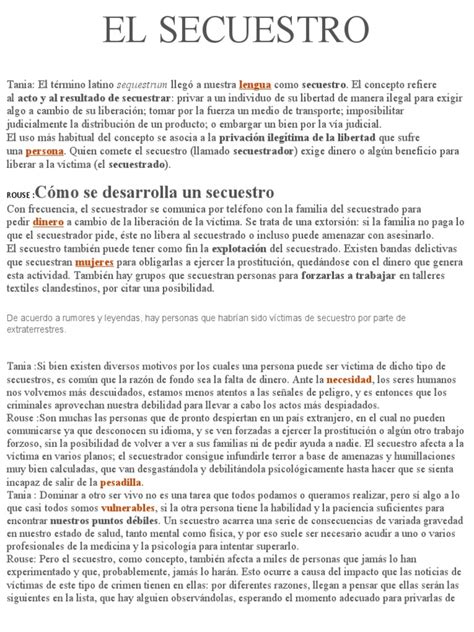 El Secuestro Pdf Secuestro
