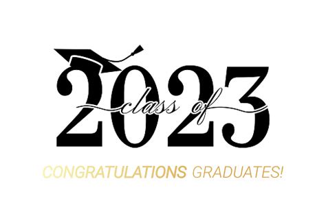 2023년 졸업 졸업생 축하합니다 졸업 템플릿입니다 플랫 스타일 벡터 그림입니다 공휴일에 대한 스톡 벡터 아트 및 기타 이미지