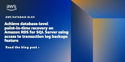 Achieve database-level point-in-time recovery on Amazon RDS for SQL Server using access to ...