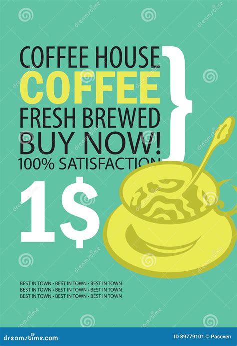 Vectorenbanner Voor Koffiehuis Met Kop Van Koffie Vector Illustratie