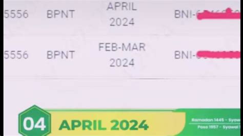 Masuk Lagi Rp Ribu April Di Rekening KKS BNI Buat KPM BPNT Murni Yang Terdaftar