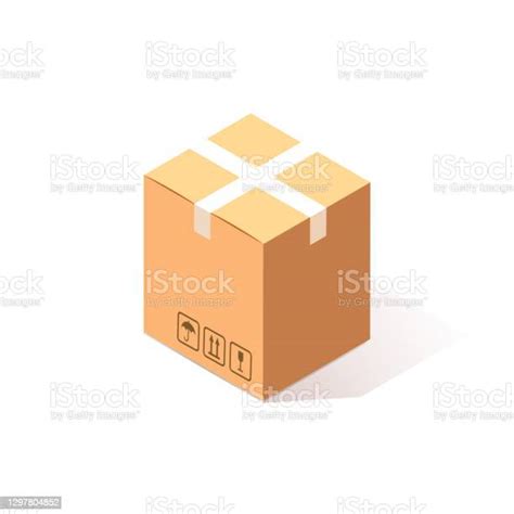 흰색 배경에 격리 된 3d 등색 폐쇄 판지 골판지 상자 매장의 운송 패키지 불만 개념 벡터 만화 디자인 0명에 대한 스톡 벡터