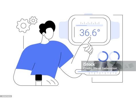 Smartwatch Body Temperature Monitoring Isolated Cartoon Vector Smartwatch Body Temperature Monitoring Isolated Cartoon Vector