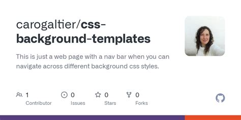 GitHub Carogaltier Css Background Templates This Is Just A Web Page With A Nav Bar When You