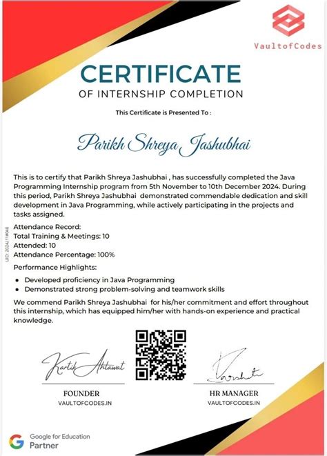 Shreya Parikh On Linkedin Javaprogramming Trainingandinternship