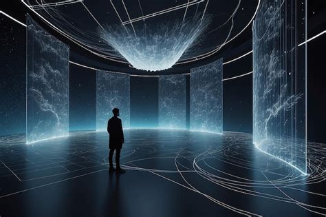Premium Photo Quantuminfused Virtual Realm Converging Dimensions In