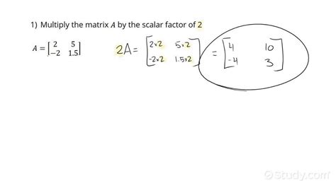 multiplying a scalar by a matrix precalculus