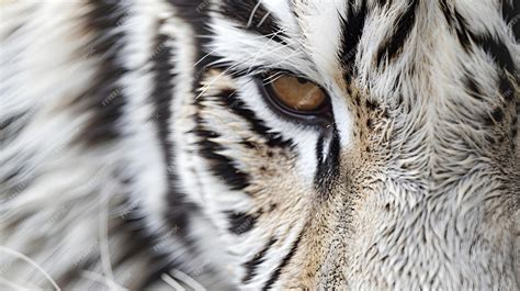 Premium Photo Closeup Of Fierce And Majestic White Tiger Stripes And Eye