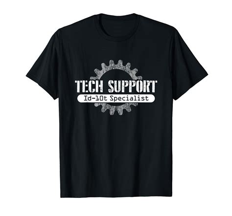 Funny Tech Support Id10t Computer Idiot Joke T Shirt
