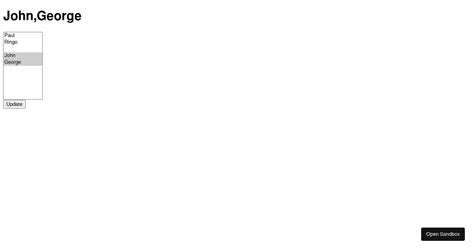 Lemonadejs Two Way Binding Select Example Codesandbox