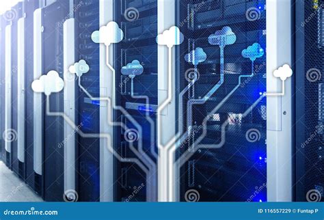 Cloud Server And Computing Data Storage And Processing Internet And