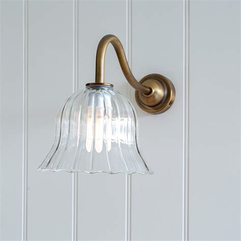 Bodium Bathroom Ribbed Glass Silver Wall Light The Wall Lighting Company Bathroom Wall